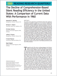 The Decline of Reading Efficiency in the United States | Reading Plus